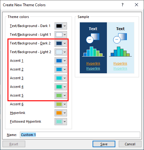 Create New Theme Colors